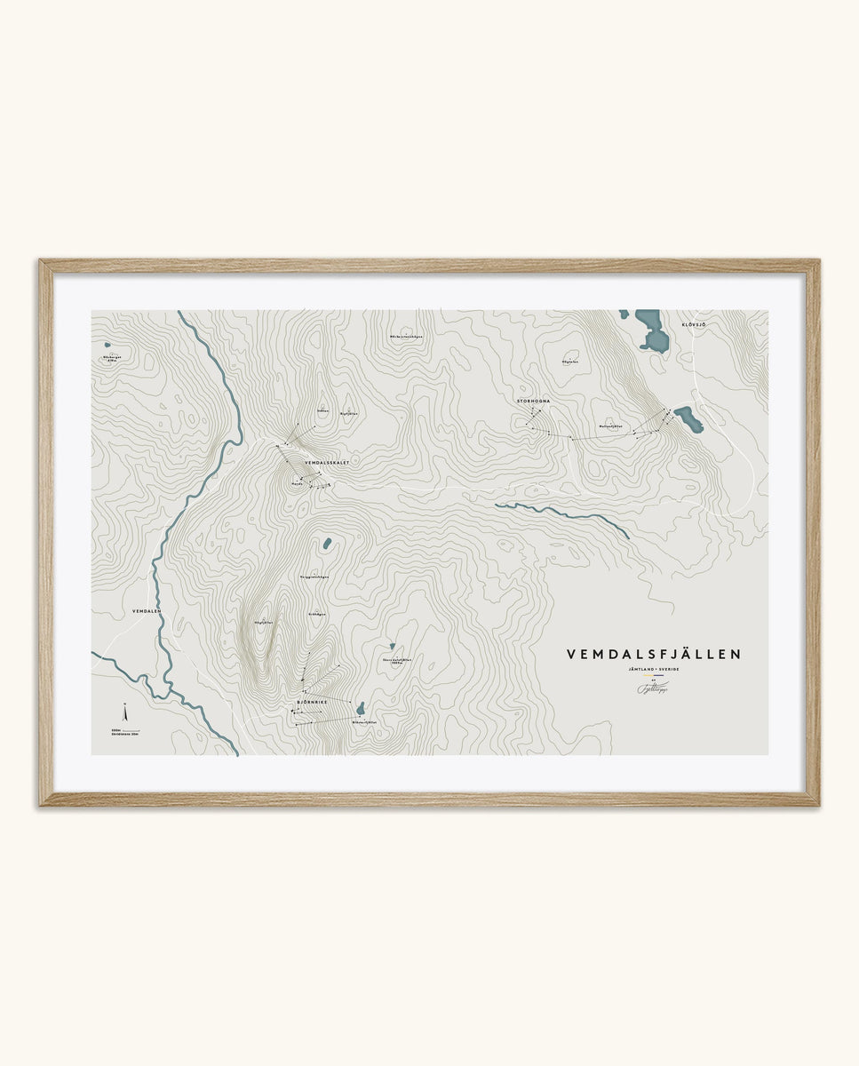 Unik fjällposter ♥ Vemdalsfjällen poster – Altitud – Fjelltopp