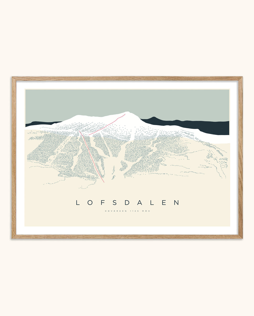 Unik fjällposter ♥ Lofsdalen poster - Fjällbjörk – Fjelltopp